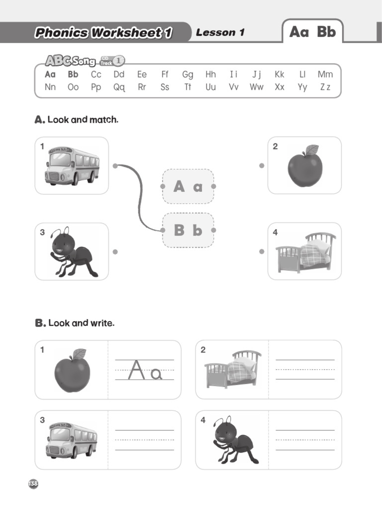 Lesson 1 Phonics Worksheet | PDF
