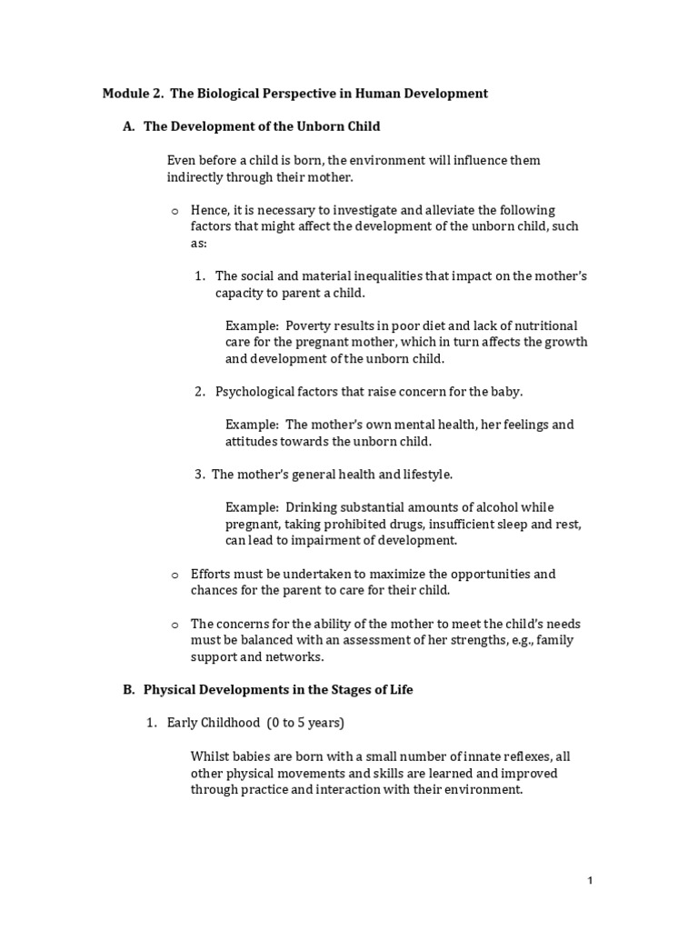 Biological Influences on Child Development | PDF | Adolescence | Self ...