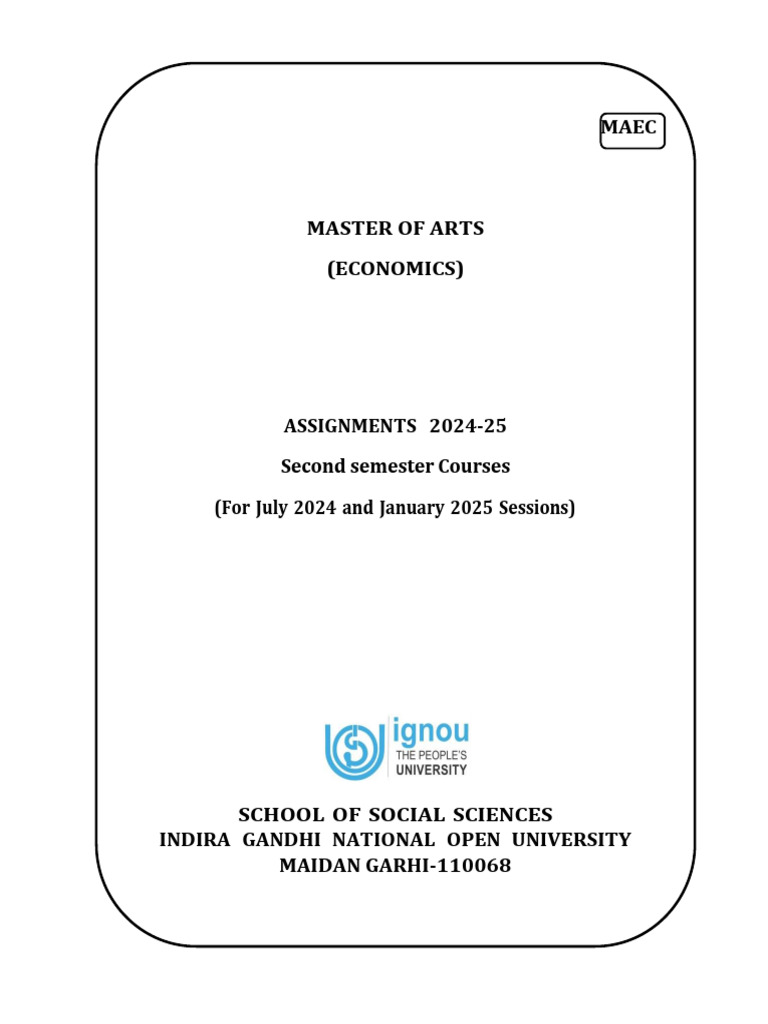 Final MAEC - Semester - 2 - English - 2024-25 | PDF