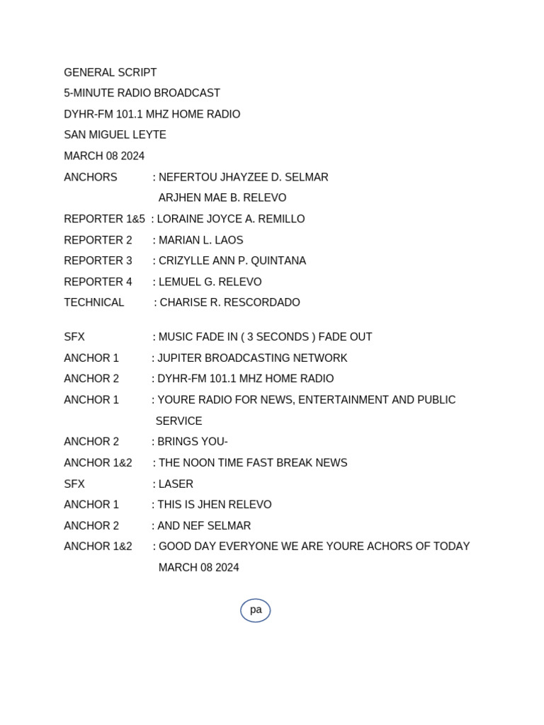 General Scrip. Arjhen | PDF