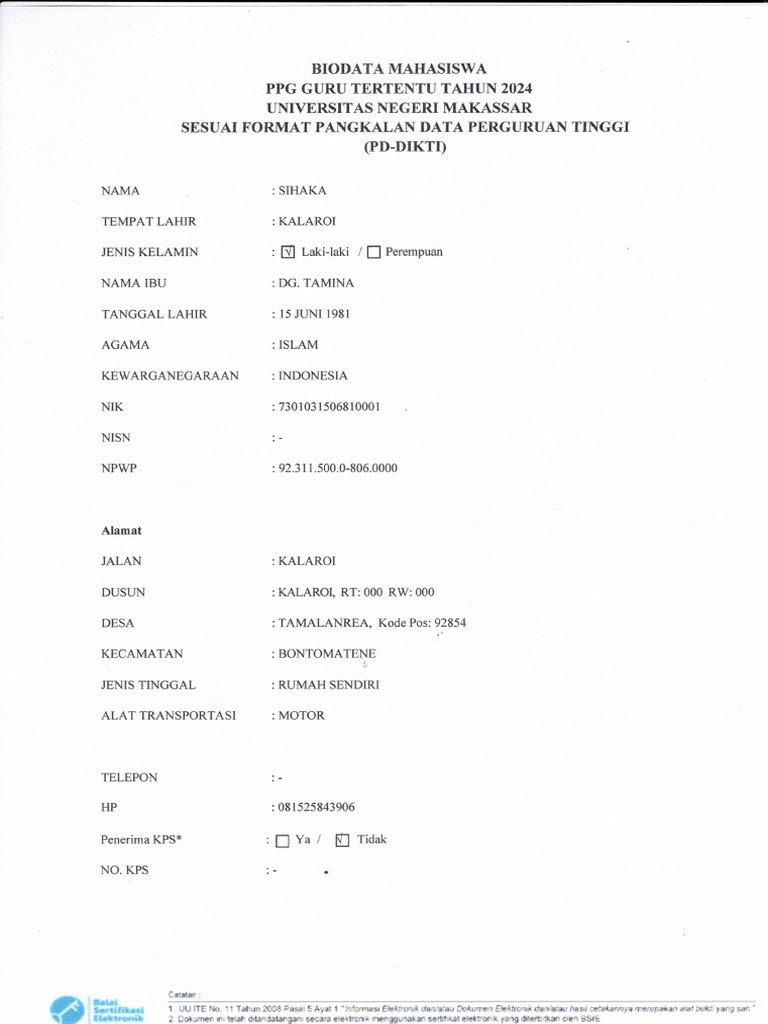 Biodata Biodata 2 Merged Pdf