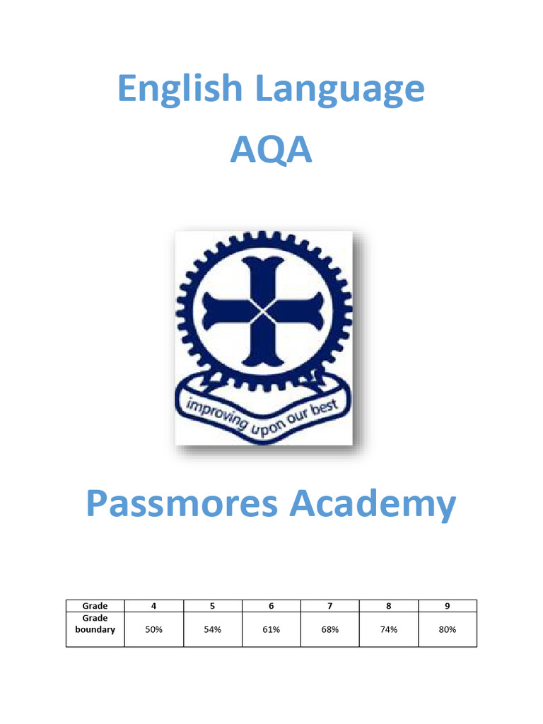Aqa Gcse English Language Revision Booklet | PDF | Vocabulary | Linguistics