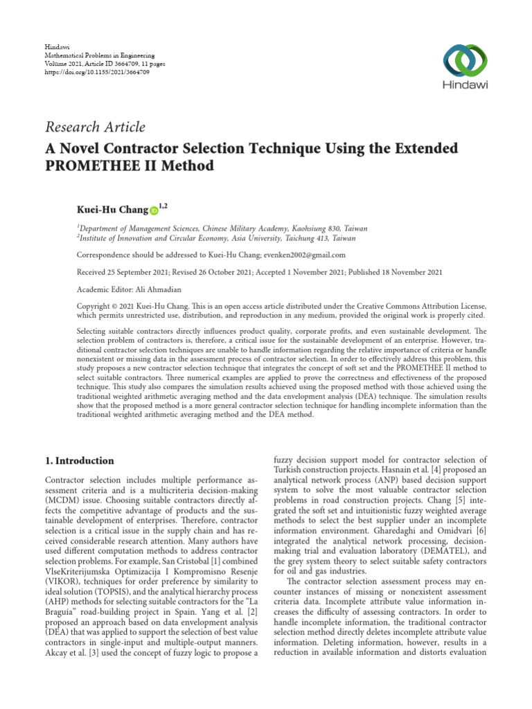 Jurnal Internasional Extended Promethee II | PDF