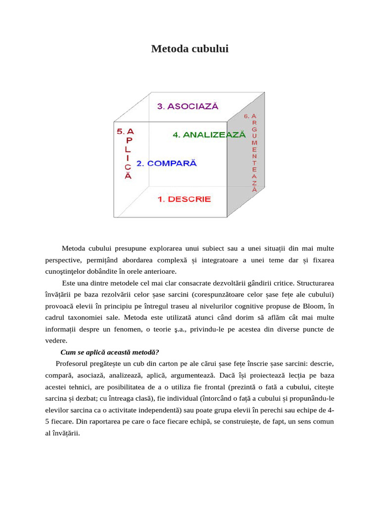 16 Metoda Cubului | PDF