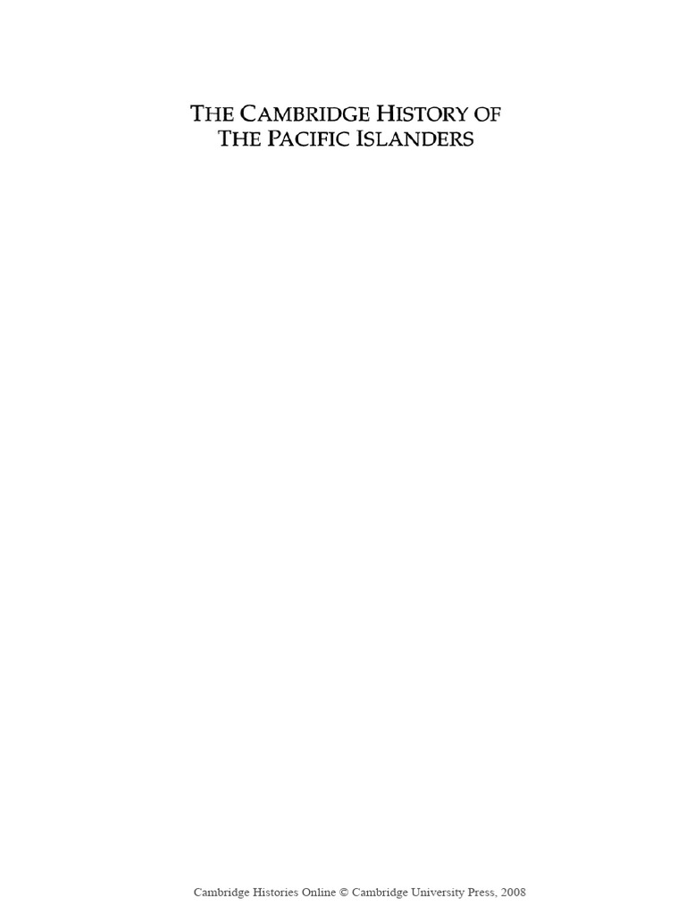 Donald Denoon Et Alt, 2008 - The Cambridge History of The Pacific ...