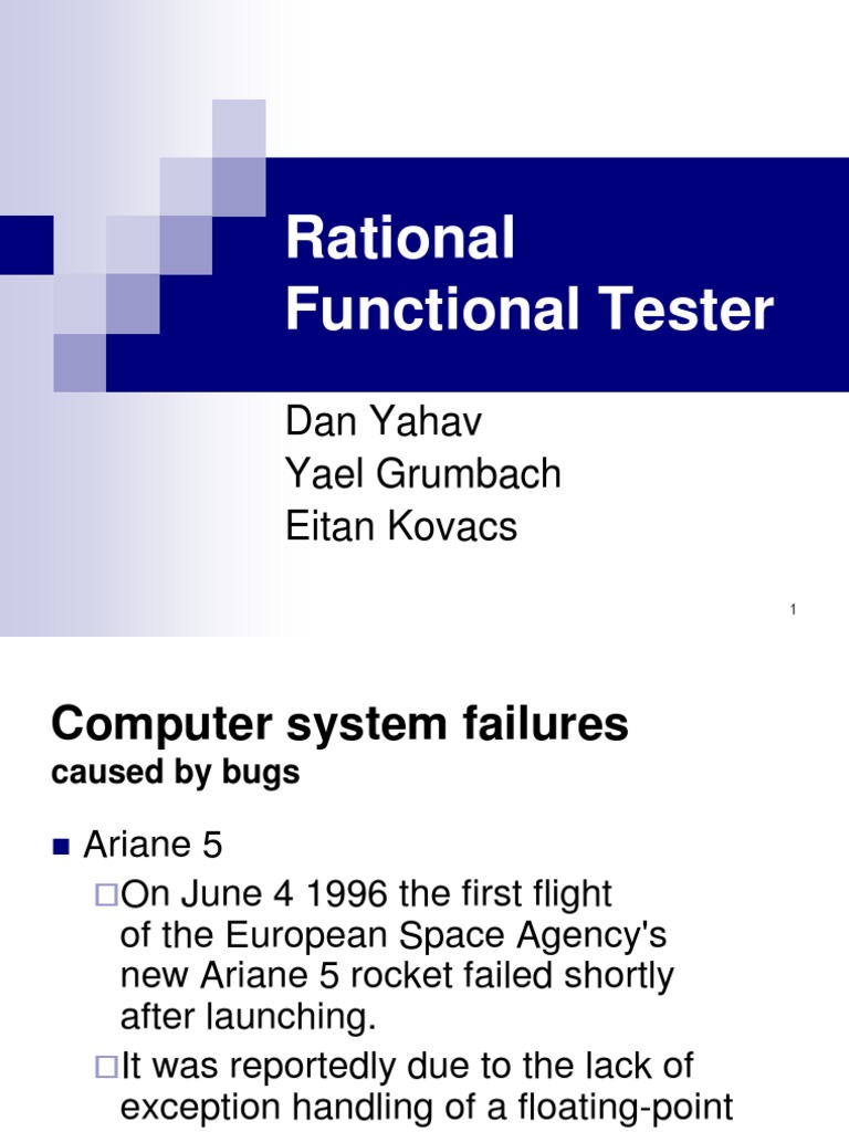 Ibm Functional Tester Software Testing Unit Testing