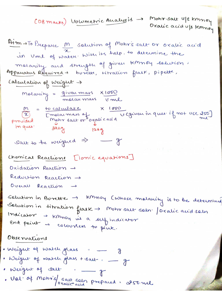 Volumetric Analysis | PDF