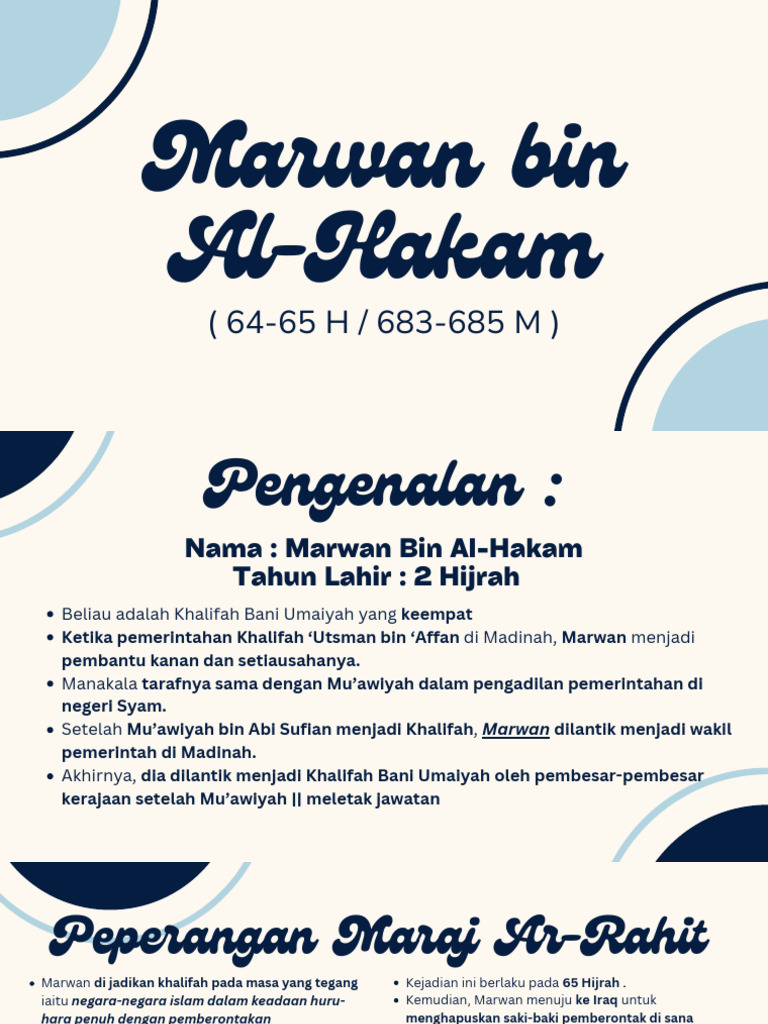 Marwan Bin Al-Hakam | PDF