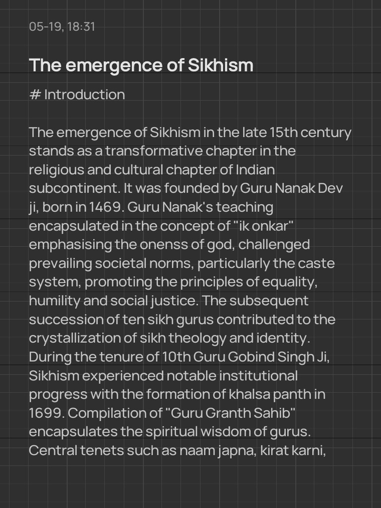 The Emergence of Sikhism | PDF