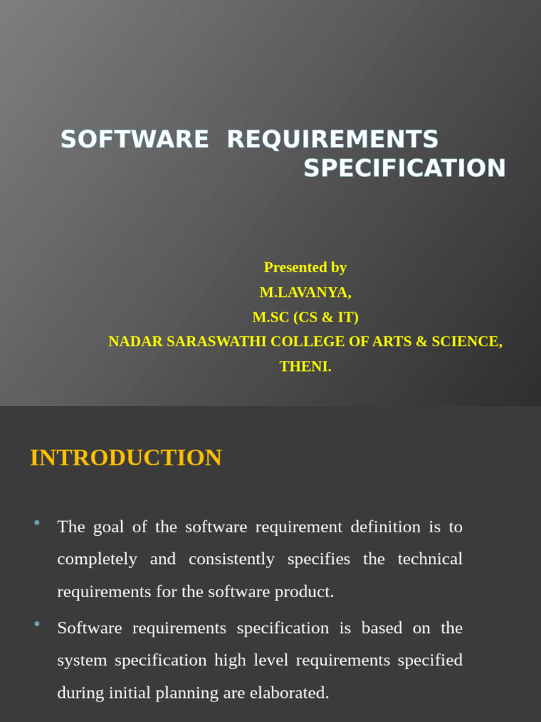 Software Requirements Specification | PDF | Specification (Technical Standard) | Software