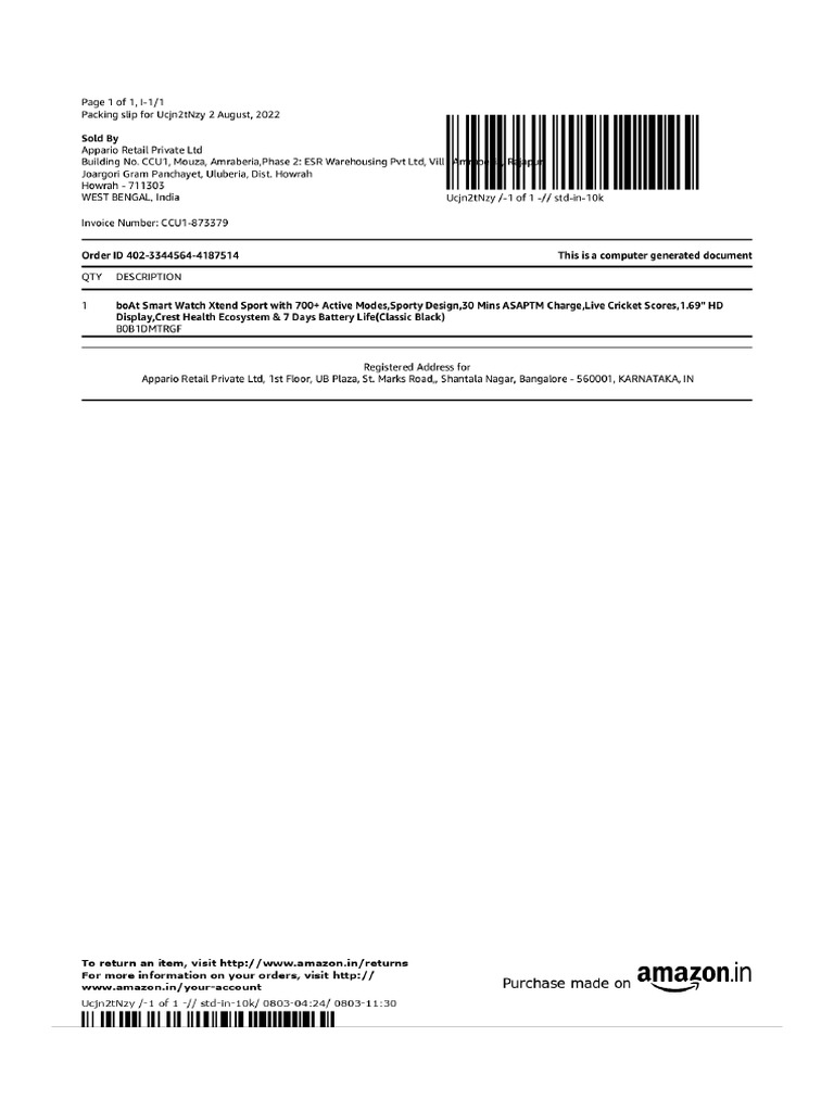 Boat Invoice 2 | PDF