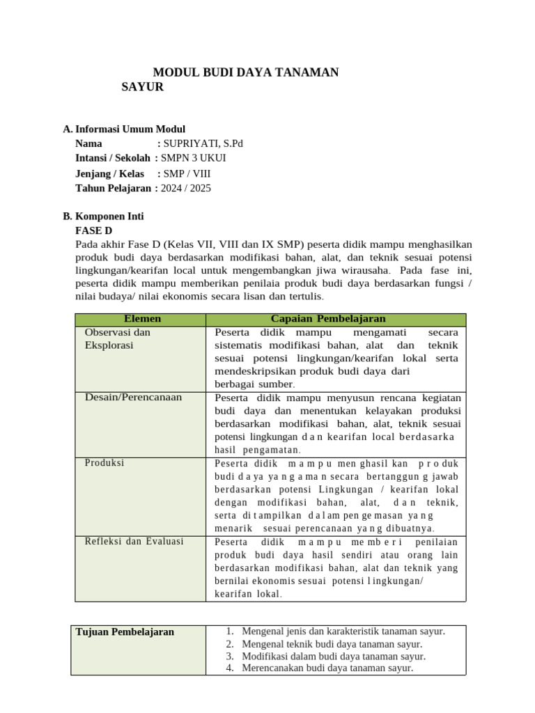 Modul Tema Kewirausahaan | PDF