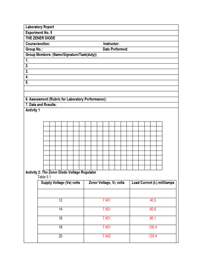 Laboratory Report 5 Elex 1 | PDF