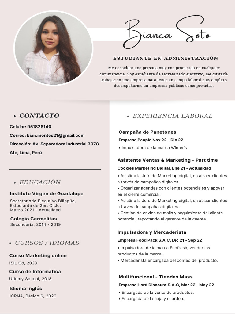 Bianca Soto CV | PDF
