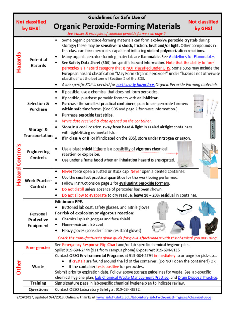 Guideline Peroxide Formers | PDF