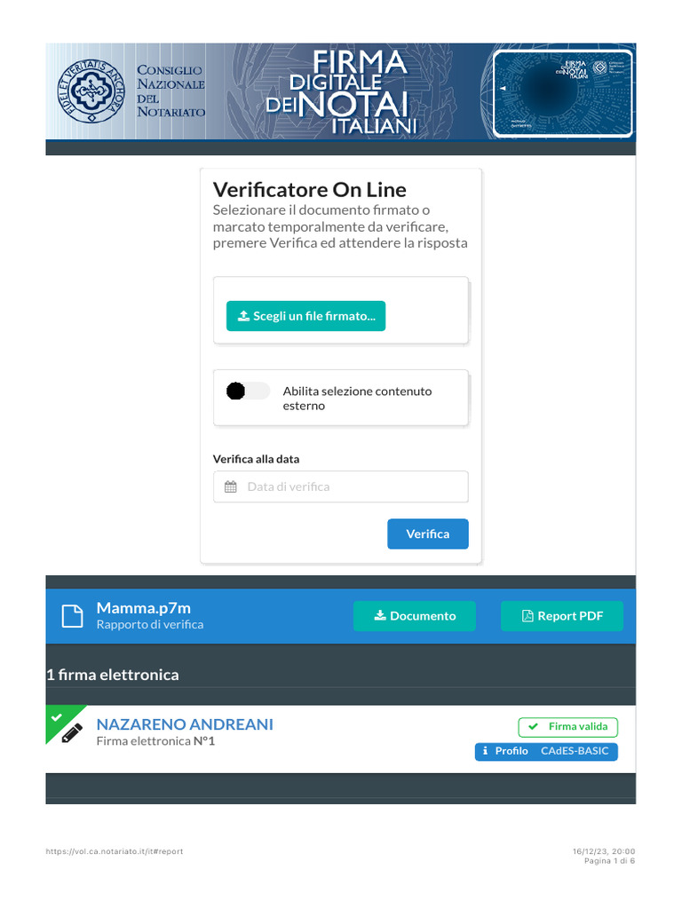 Verificatore On Line | PDF