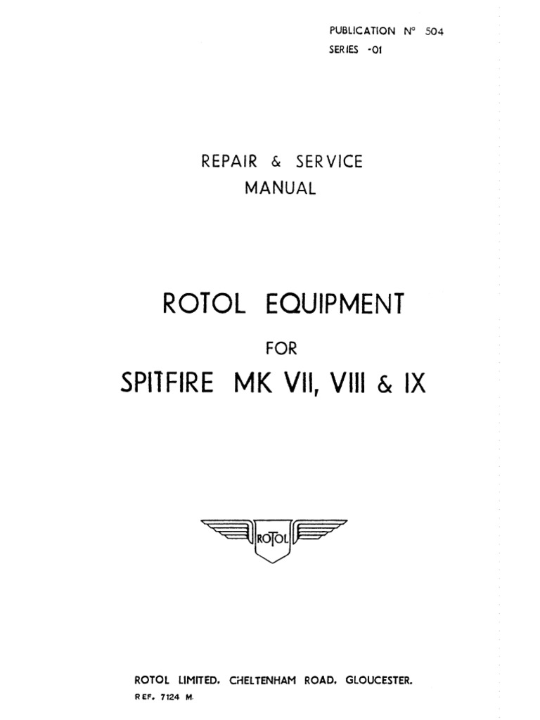 Rotol MM For Spitfire Mk7,8&9 Props Pub504 | PDF