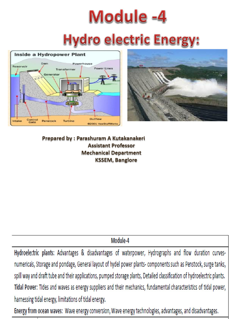 Hydroelectric, Tidal and Ocean Wave Energy | PDF