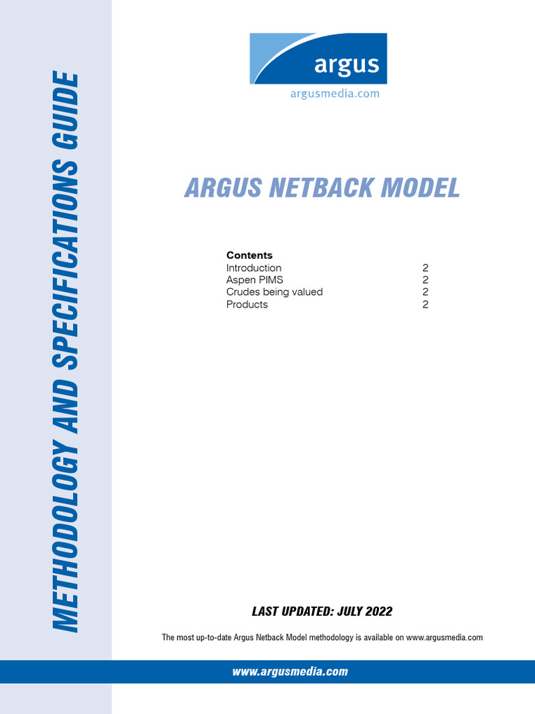Argus Netback Model | PDF
