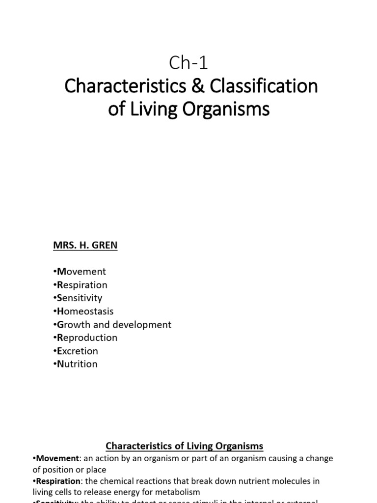 Ch-1_Characteristics & Classification (2) | PDF