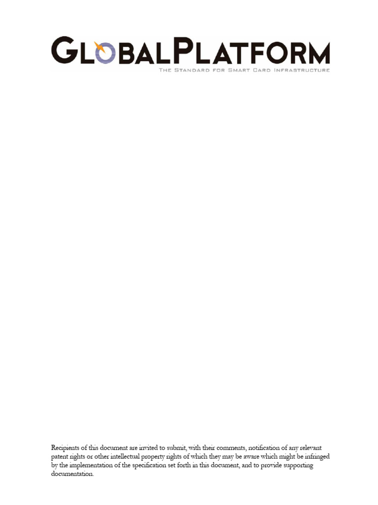 GP1. Global Platform-Card Specification - v2.2 | PDF