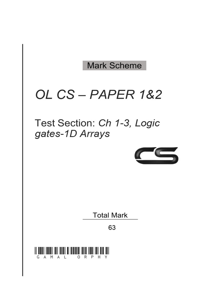 Chapter 1-3, Logic Gates-1d Arrays - Quiz - MS - CS | PDF