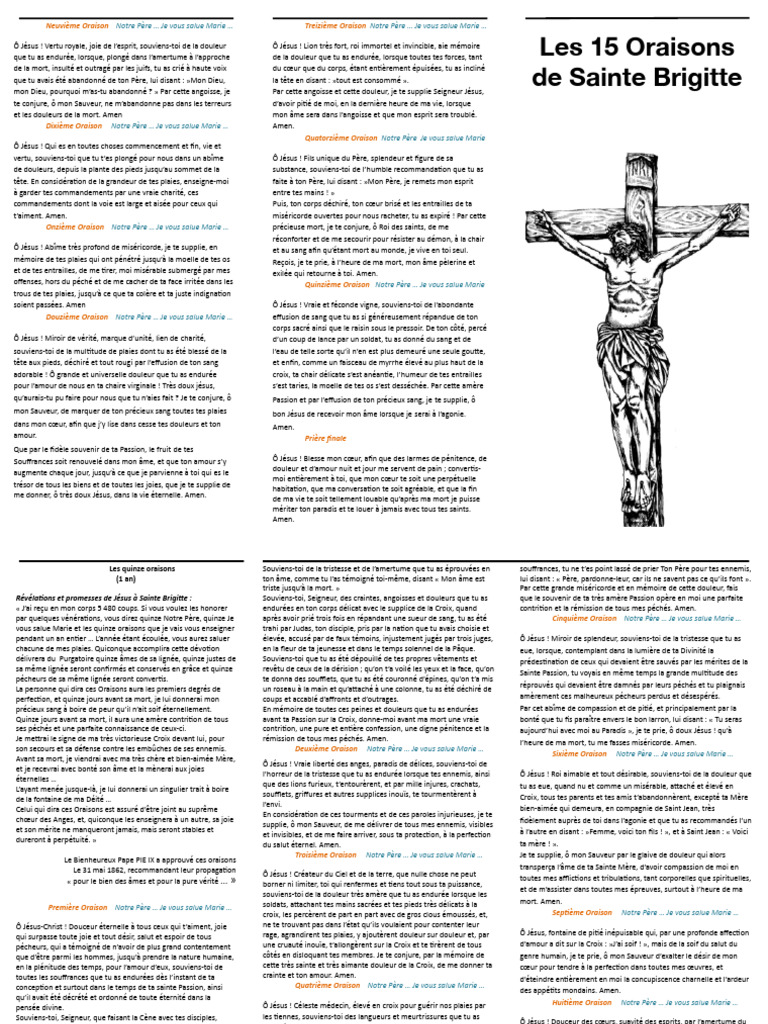 Les Quinze Oraisons | PDF
