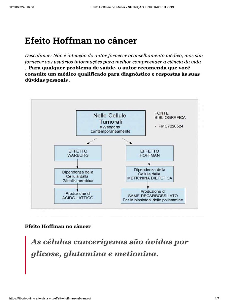 Efeito Hoffman No Câncer | PDF