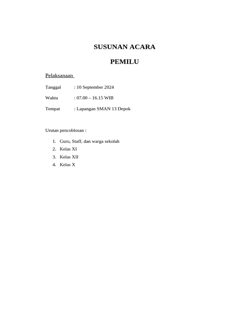Susunan Pemilu | PDF