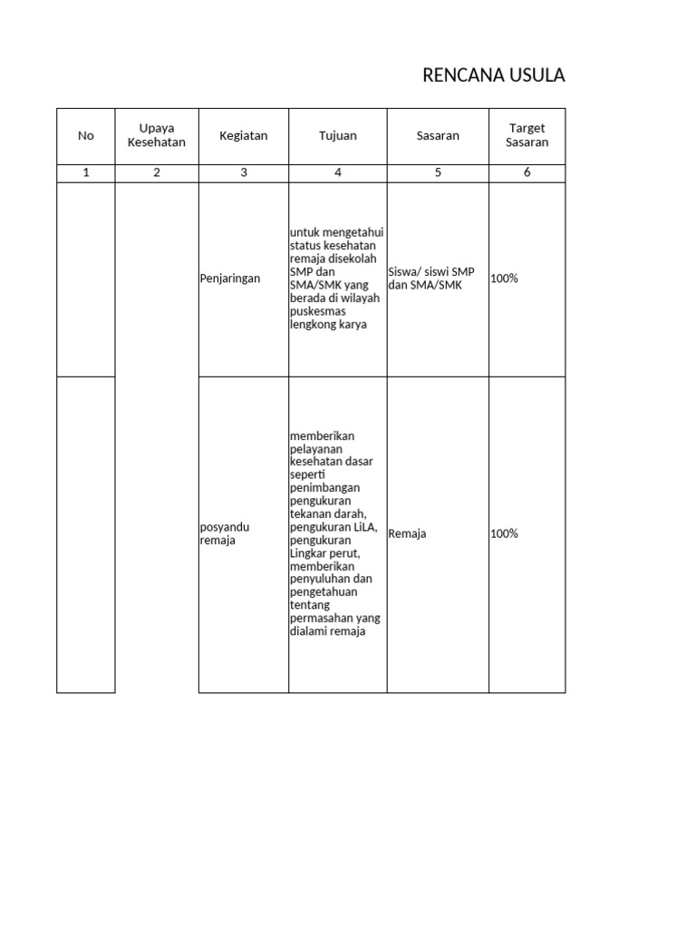 Format Ruk Puskesmas Remaja Eva | PDF