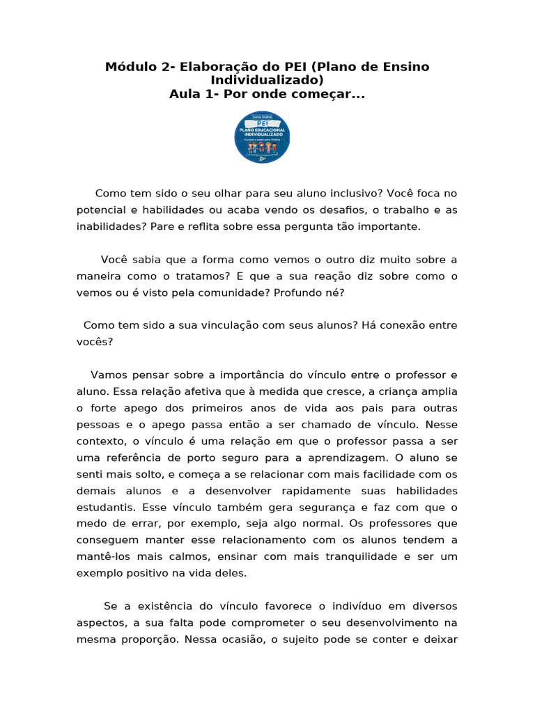 Módulo 2 - Aula 1 - Material de Apoio | PDF