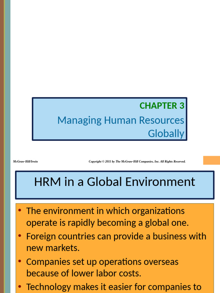 chapter 3 managing hrm globally | PDF
