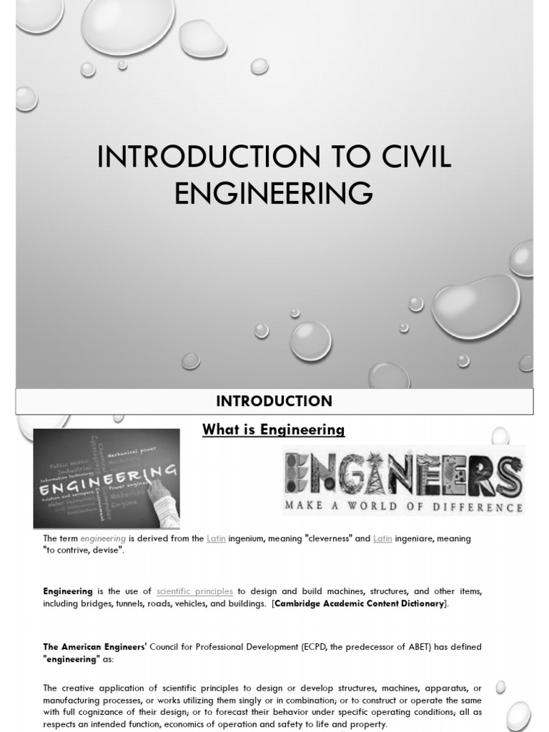 Introduction To Civil Engineering | PDF