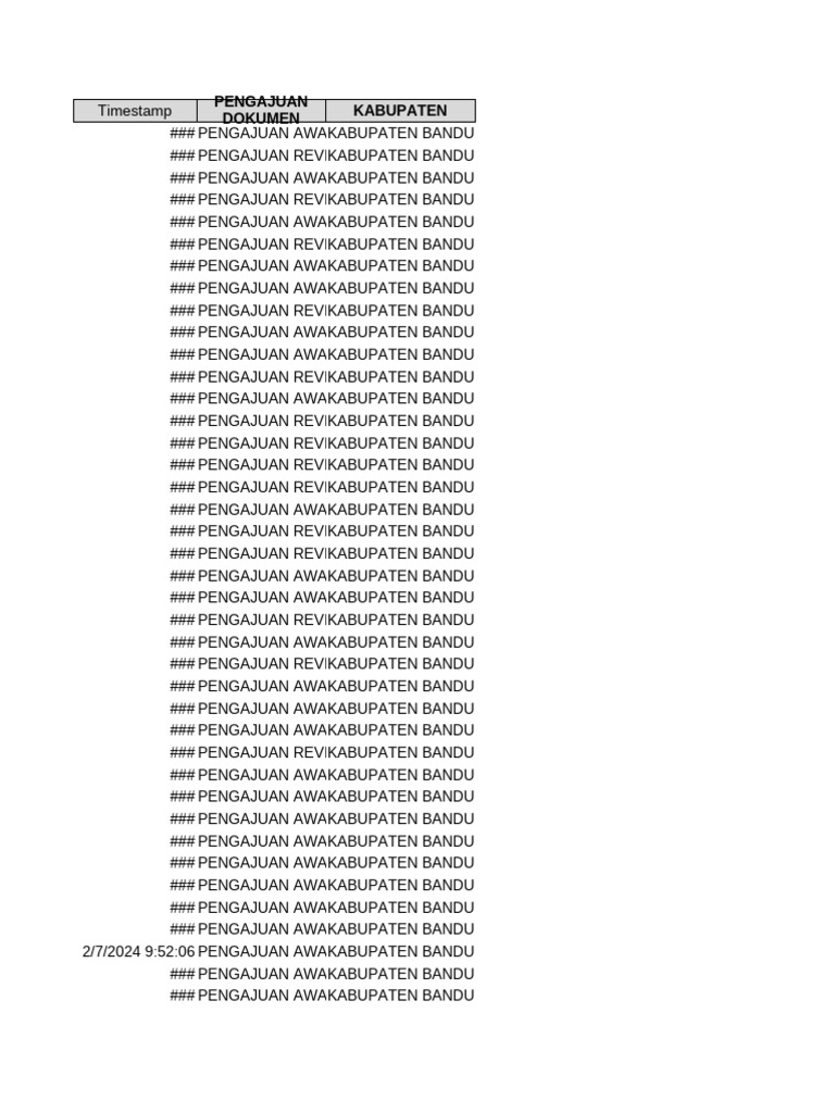 Bandung-Hasil Input Pendataan Infrastruktur | PDF