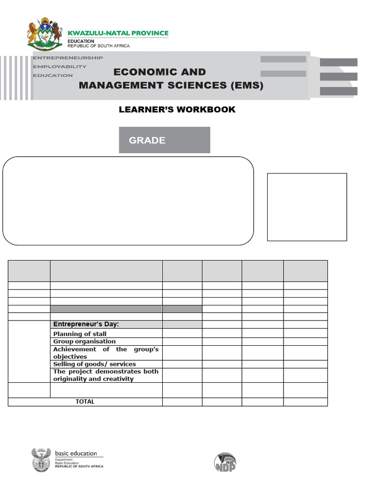 2024 Final EMS Grade 7 Term 3 Project - Learner Book | PDF