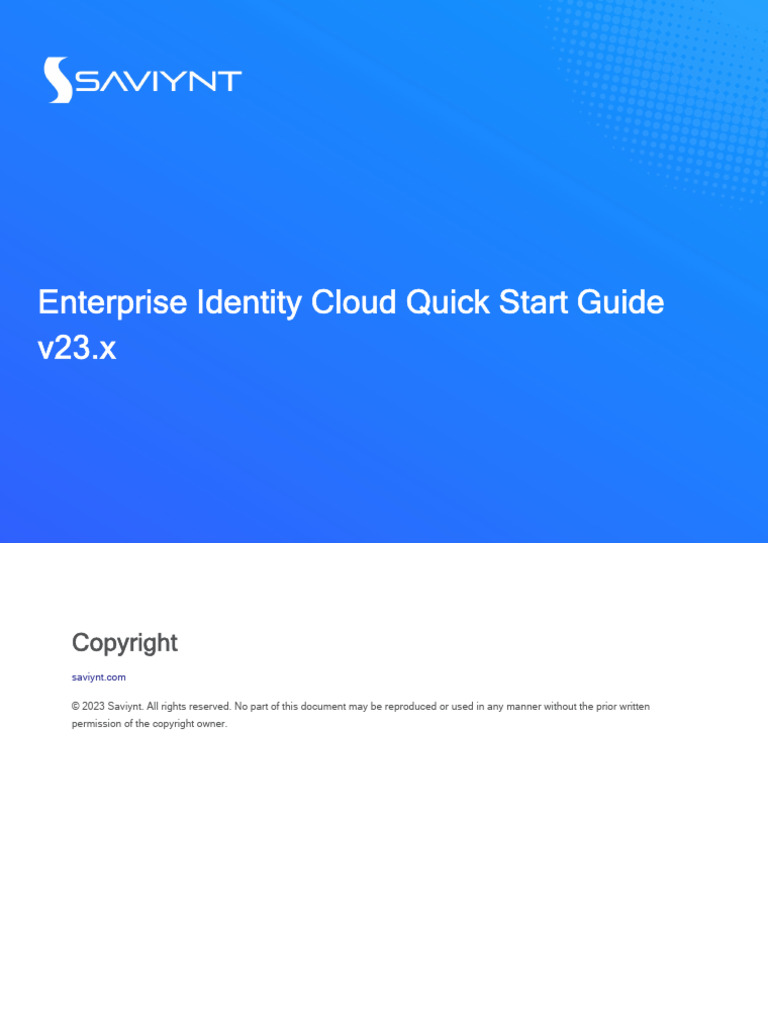 Enterprise Identity Cloud Quick Start Guide v23.x 6-14-2023 | PDF