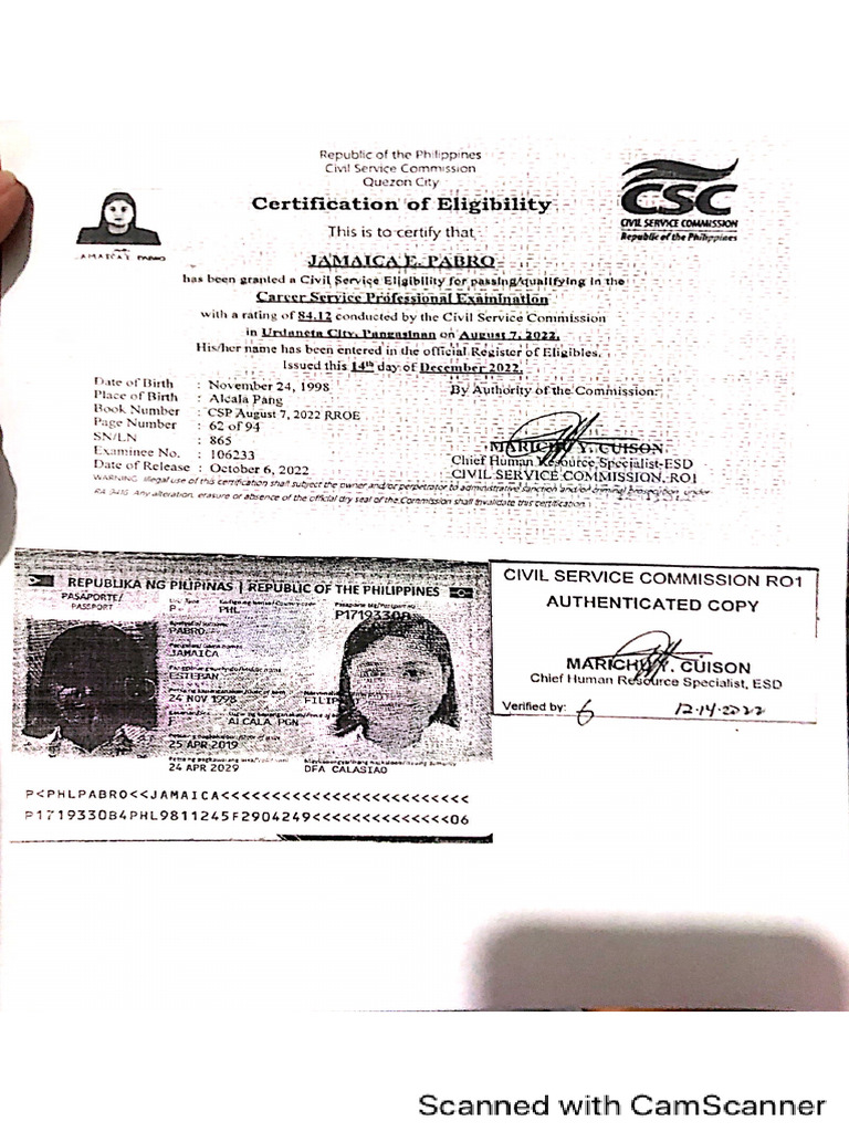 Certificate of Eligibility | PDF