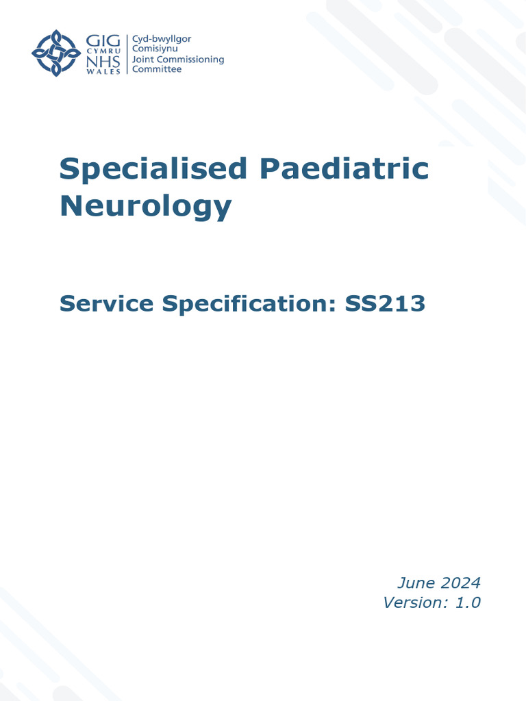 SS213 Specialised Paediatric Neurology v1.0 | PDF