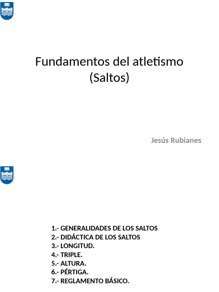 3.-Fundamentos Del Atletismo (Saltos) | PDF