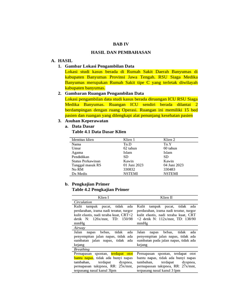 1 - Kti Nstemi Ersa Bab 4-5 New | PDF