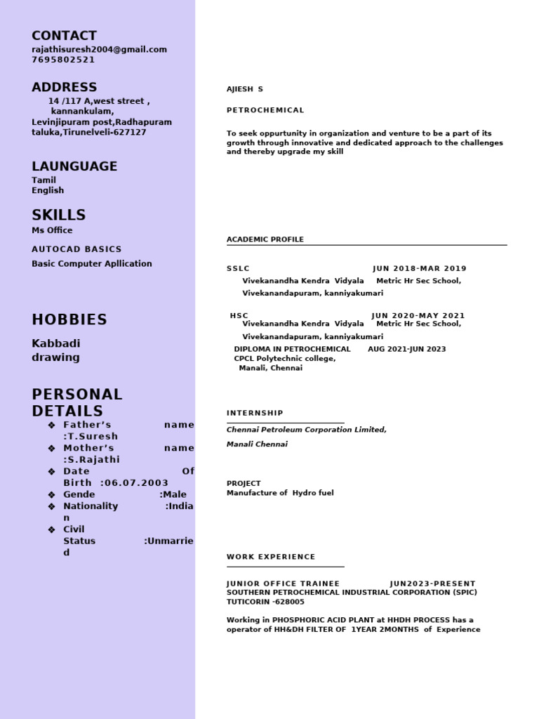 Ajiesh Resume | PDF