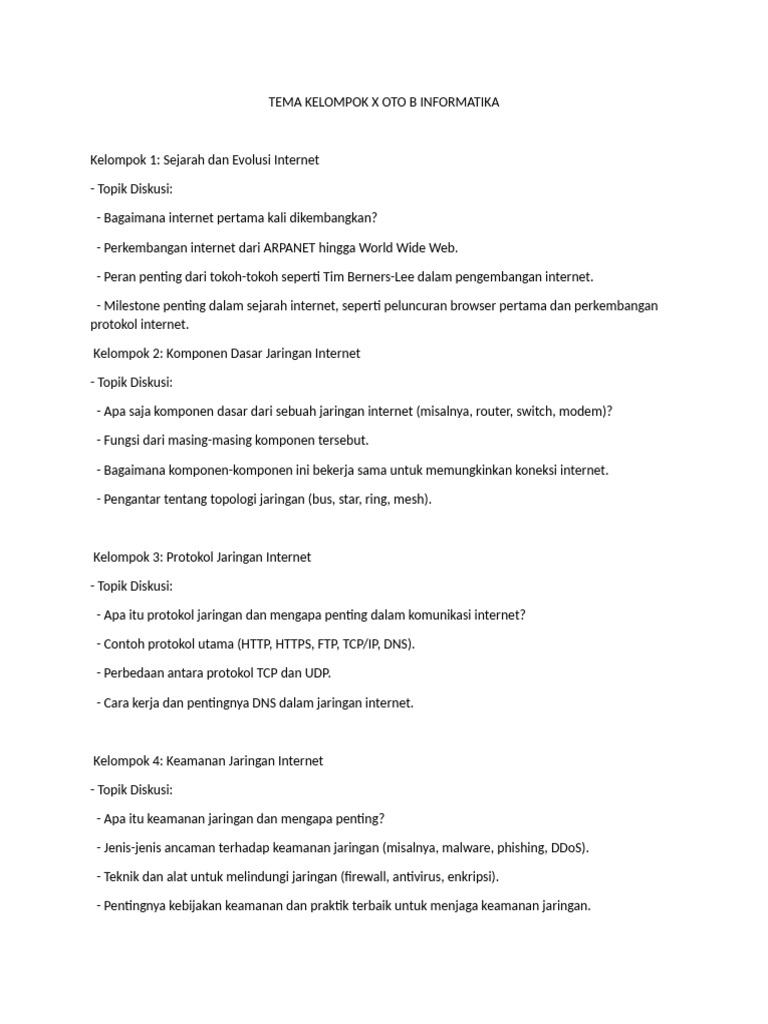 Tema Kelompok PDF | PDF | Internet Standards | Information And ...