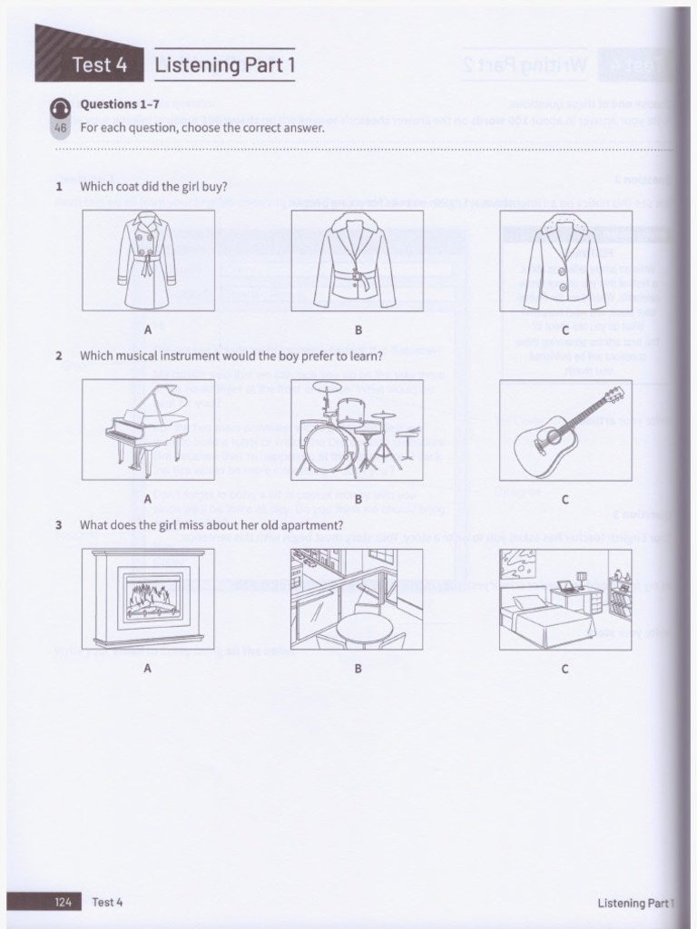 PET For Schools Trainer - Test 4 | PDF
