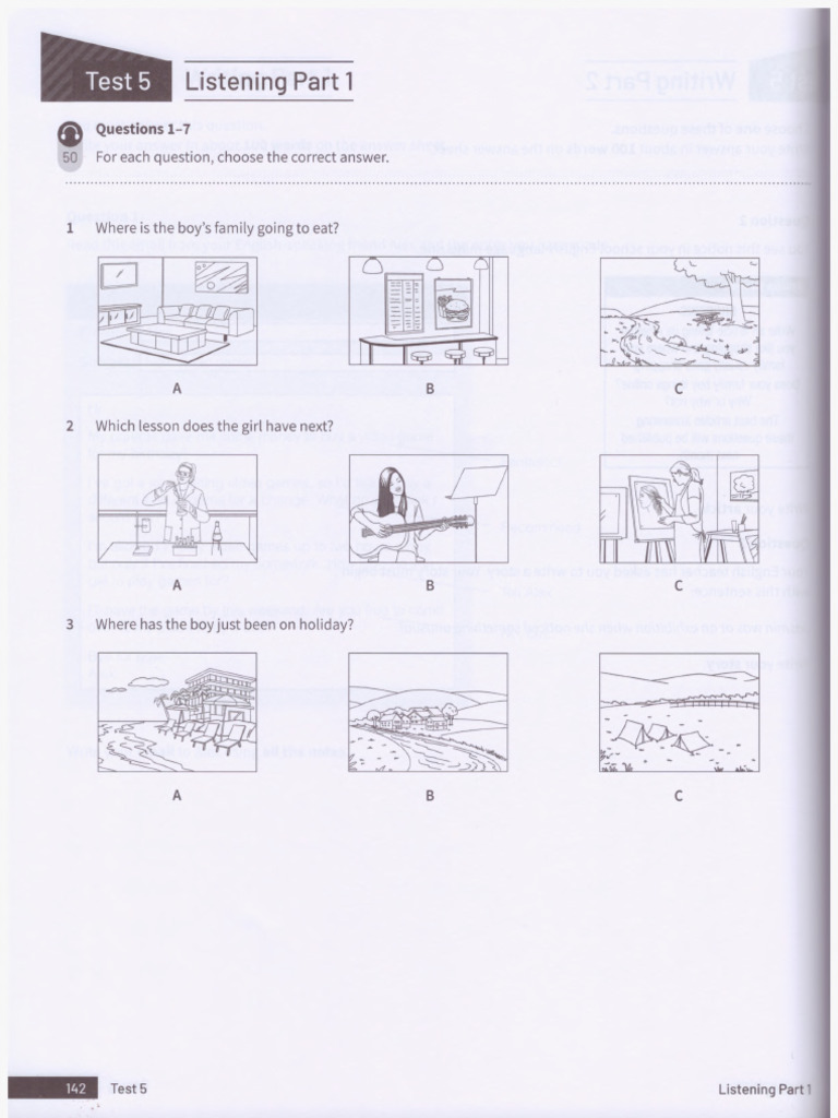 PET For Schools Trainer - Test 5 | PDF
