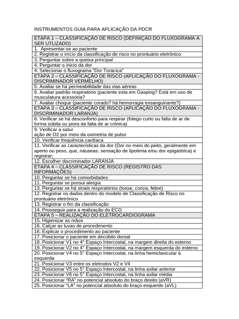 Instrumentos Guia para Aplicação Da PDCR | PDF