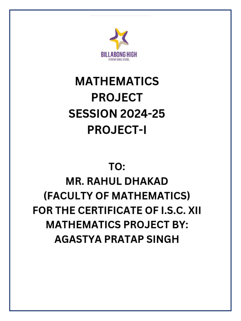 Maths Project PDF | PDF