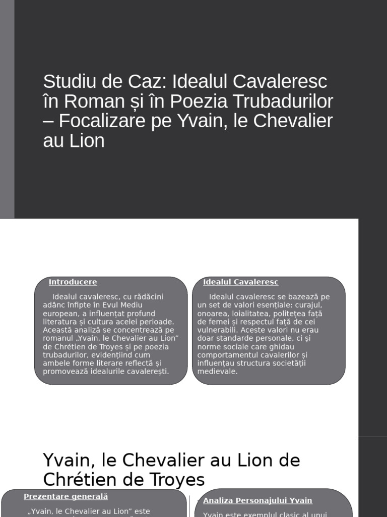 Yvain Studiu de Caz | PDF