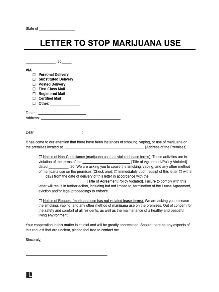 Warning Letter For Smoking Marijuana | PDF