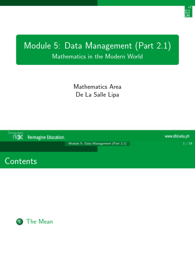 Module 5 - Part 2.1 | PDF