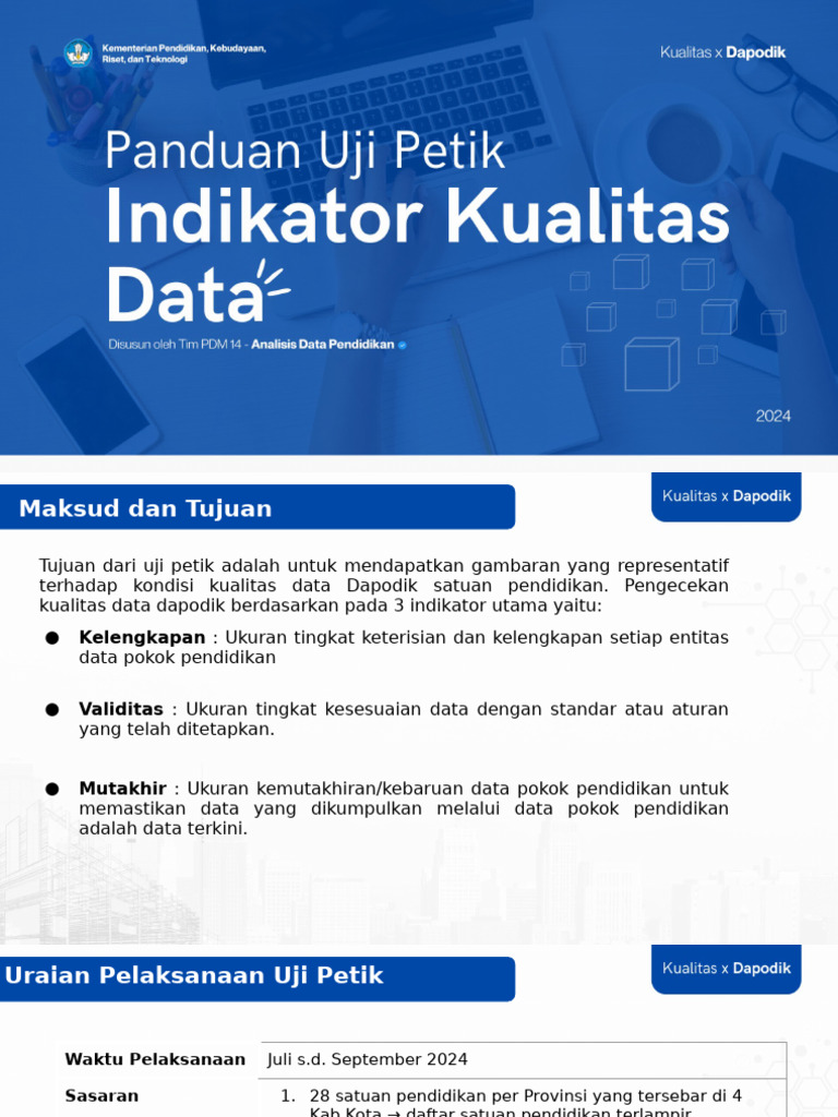 Panduan Uji Petik Kualitas Dapodik 2024 | PDF
